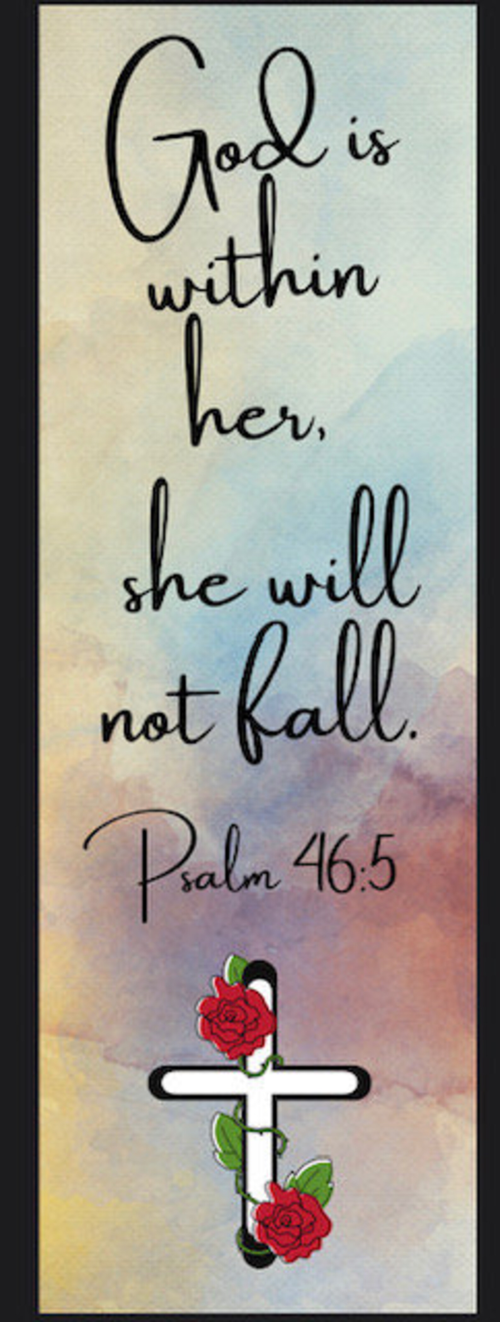 Colorful Bible Verse Bible Verse Bookmark God is Within Her | Etsy