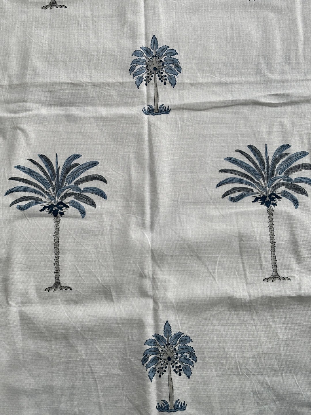 Cotton Palm Block Print Fabric Yard for Women Dress Home Decor Quilting ...