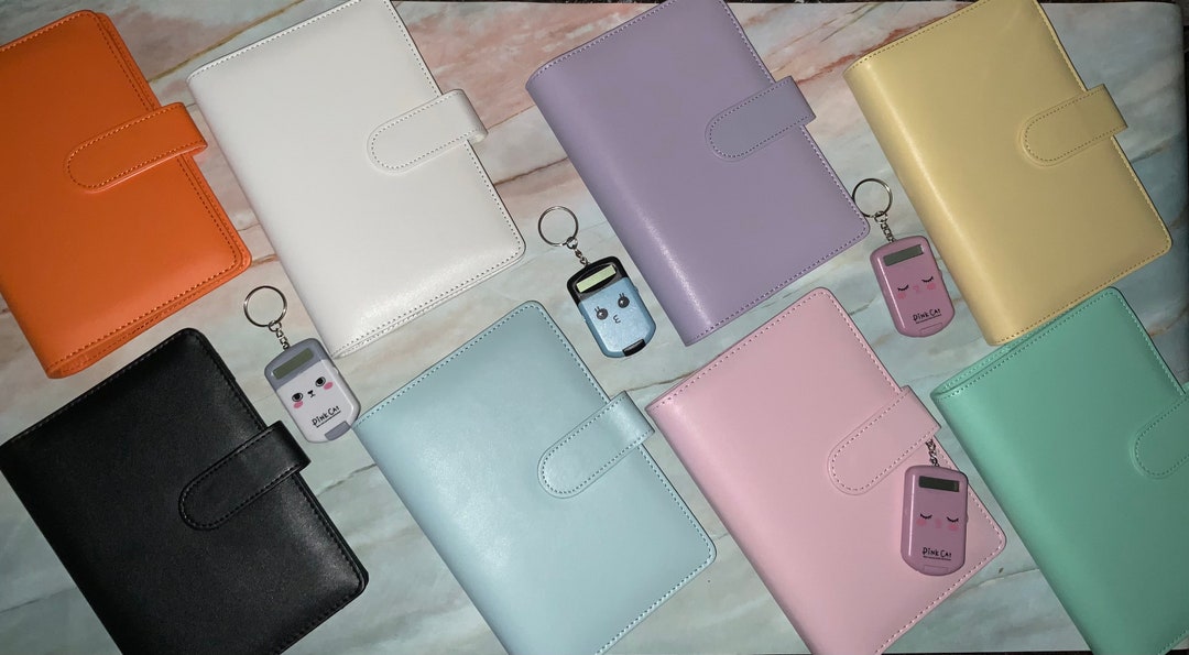 Blank A6 Faux Leather Budget Binders With Optional Mini Calculator - Etsy