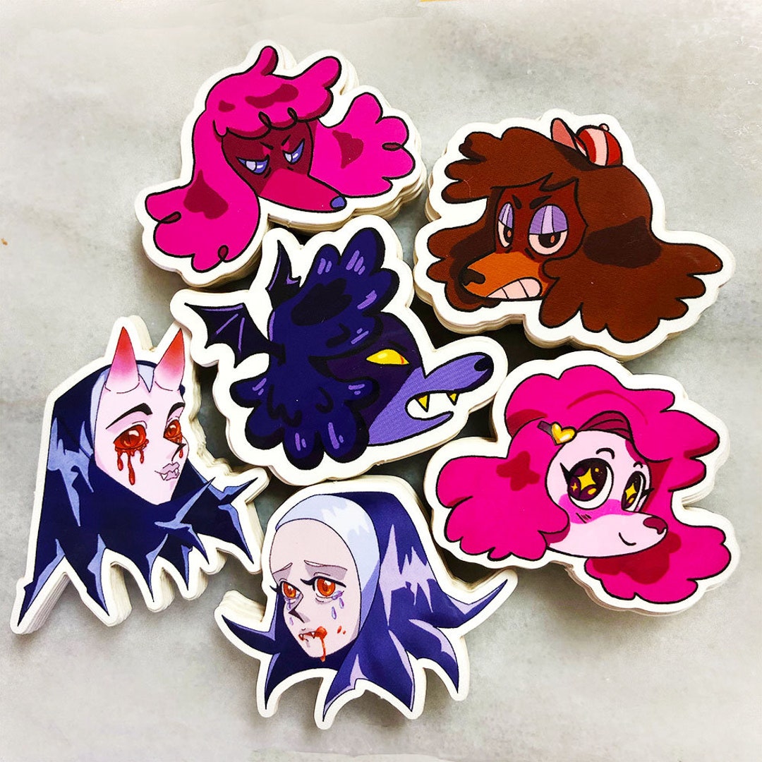 Vampire Nun and Moody Poodle Sticker Pack - Etsy