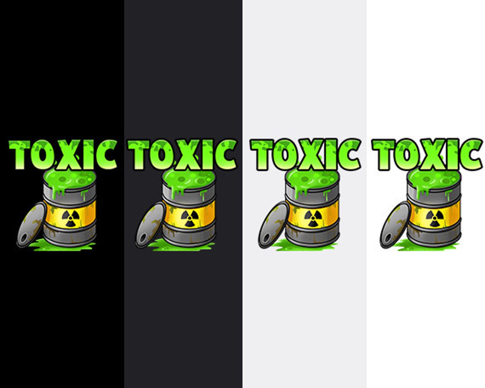 Cool TOXIC Barrel Cartoon Emote for Twitch | Youtube | Facebook - Etsy