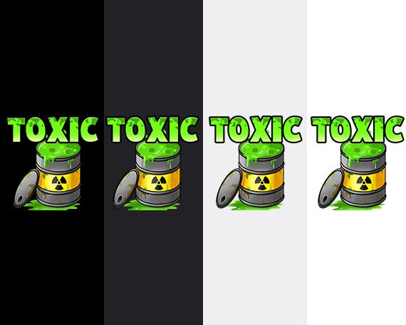 Genial emoticón de dibujos animados de barril TOXIC para Twitch ...
