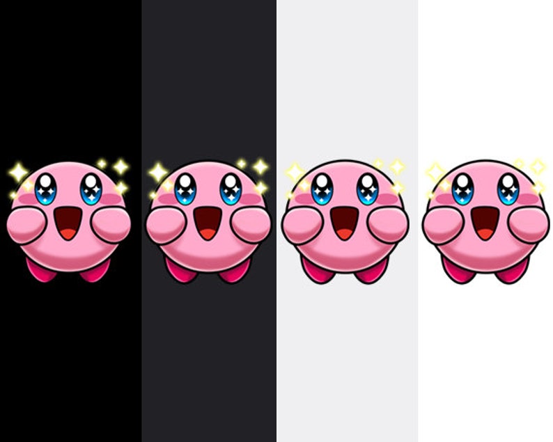 Kirby Amazed Wow Sparkling Emote for Twitch/youtube/facebook - Etsy