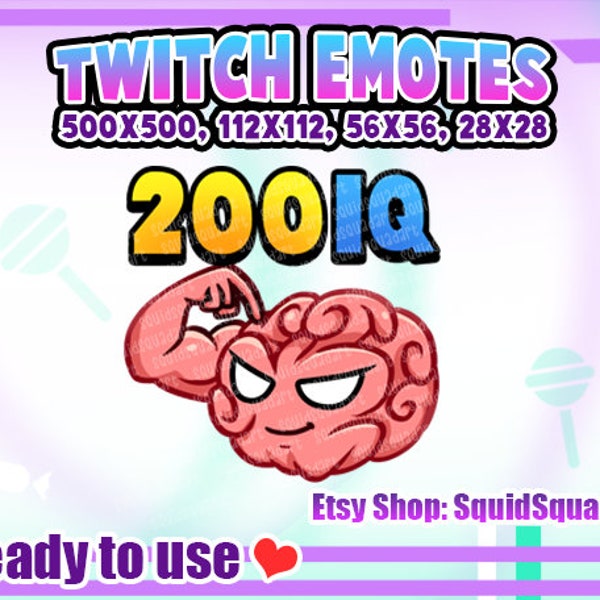 200 Iq Brain Emote - Etsy