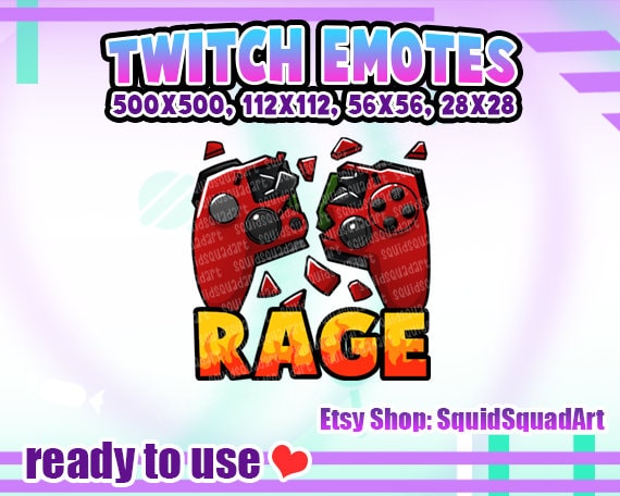 Gamer Rage Broken Controller Emote for Twitch/youtube/facebook - Etsy