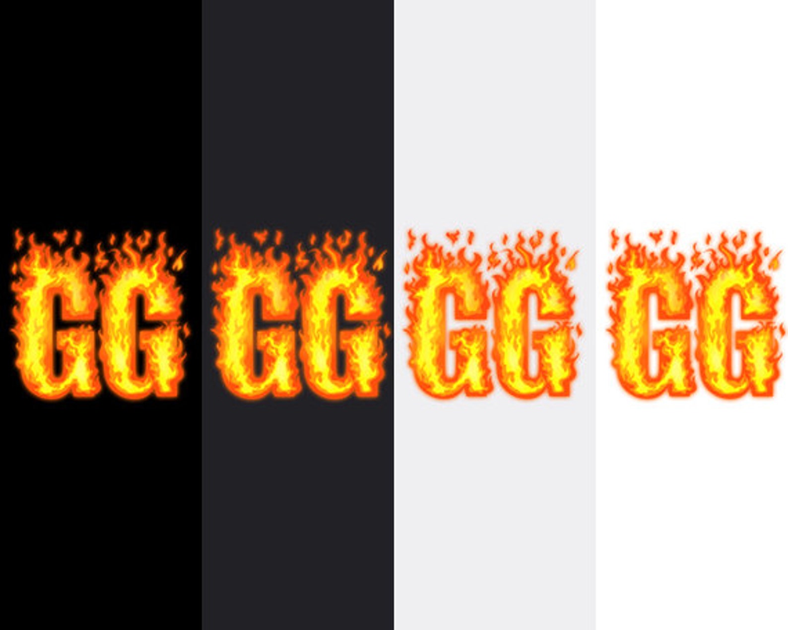 GG Fire Text Emote for Twitch/youtube/facebook - Etsy
