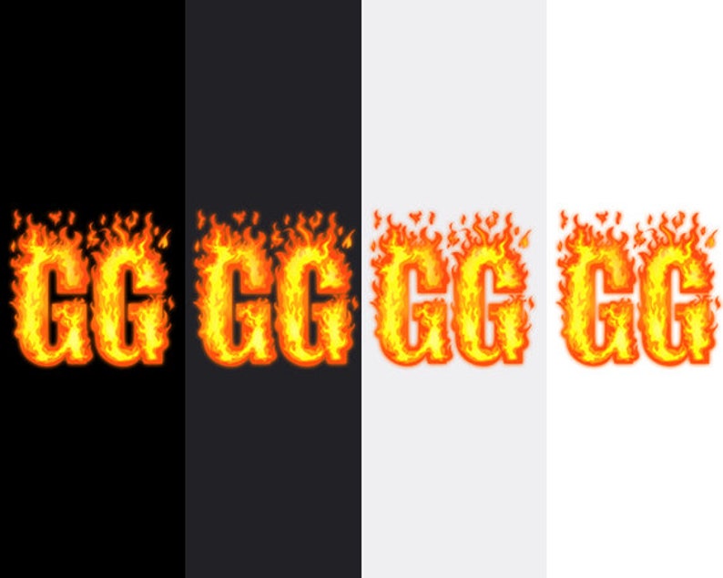 GG Fire Text Emote for Twitch/youtube/facebook - Etsy New Zealand