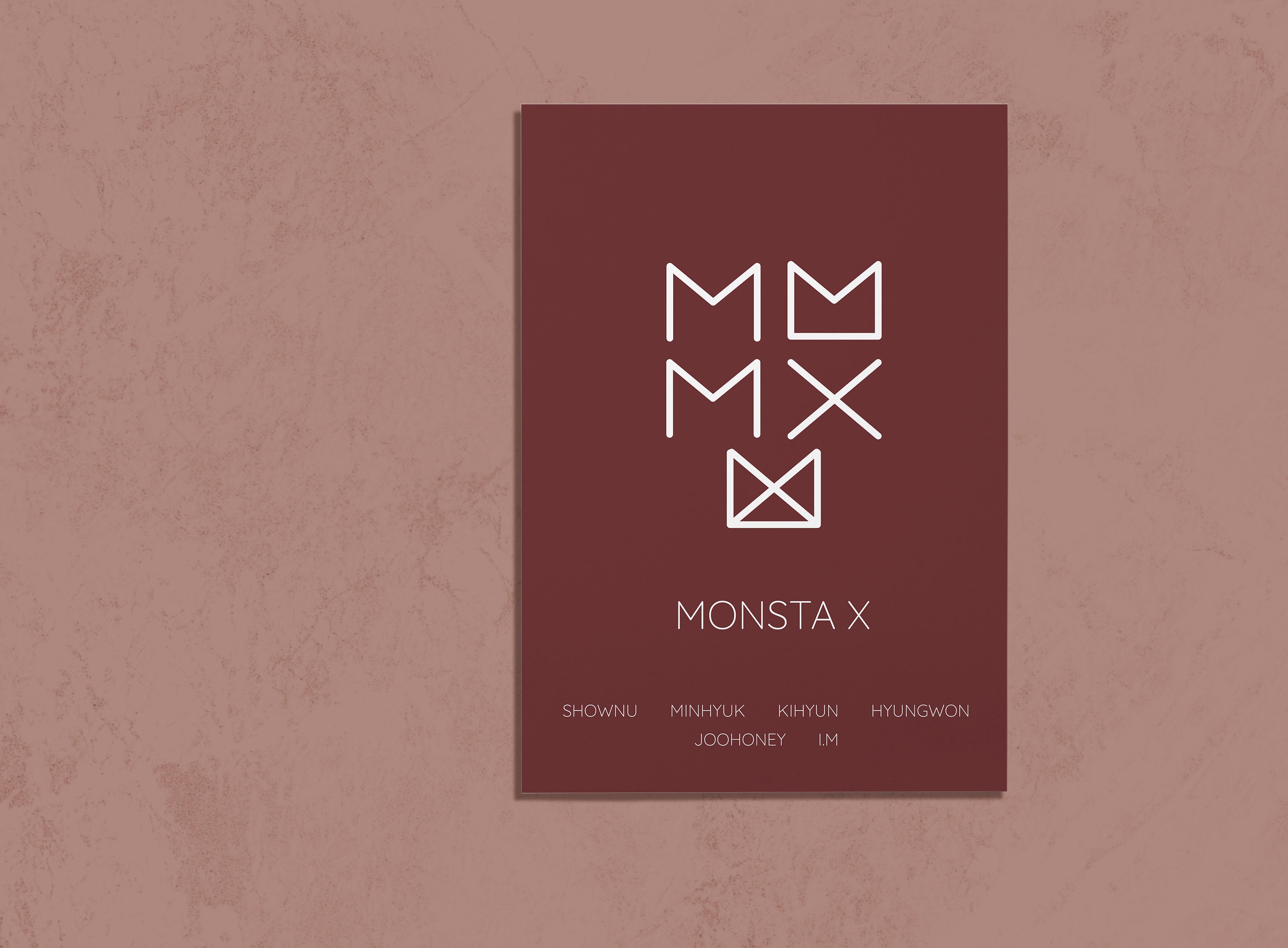 K-pop MONSTA X Minimalist A4 Poster | Room Decor | MONSTA X Digital ...
