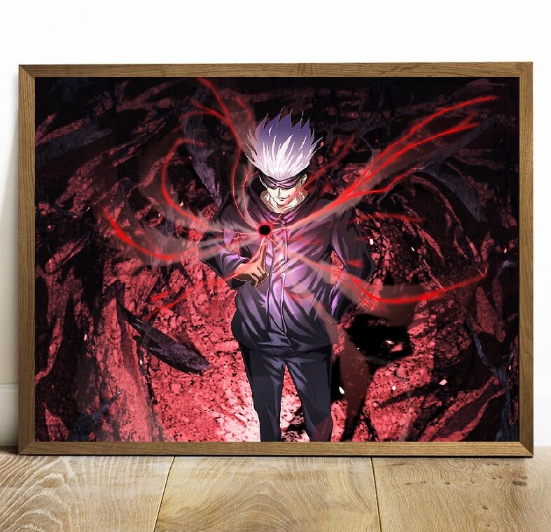 Satoru Gojo Poster Jujutsu Kaisen Anime Poster Wall Hanging | Etsy