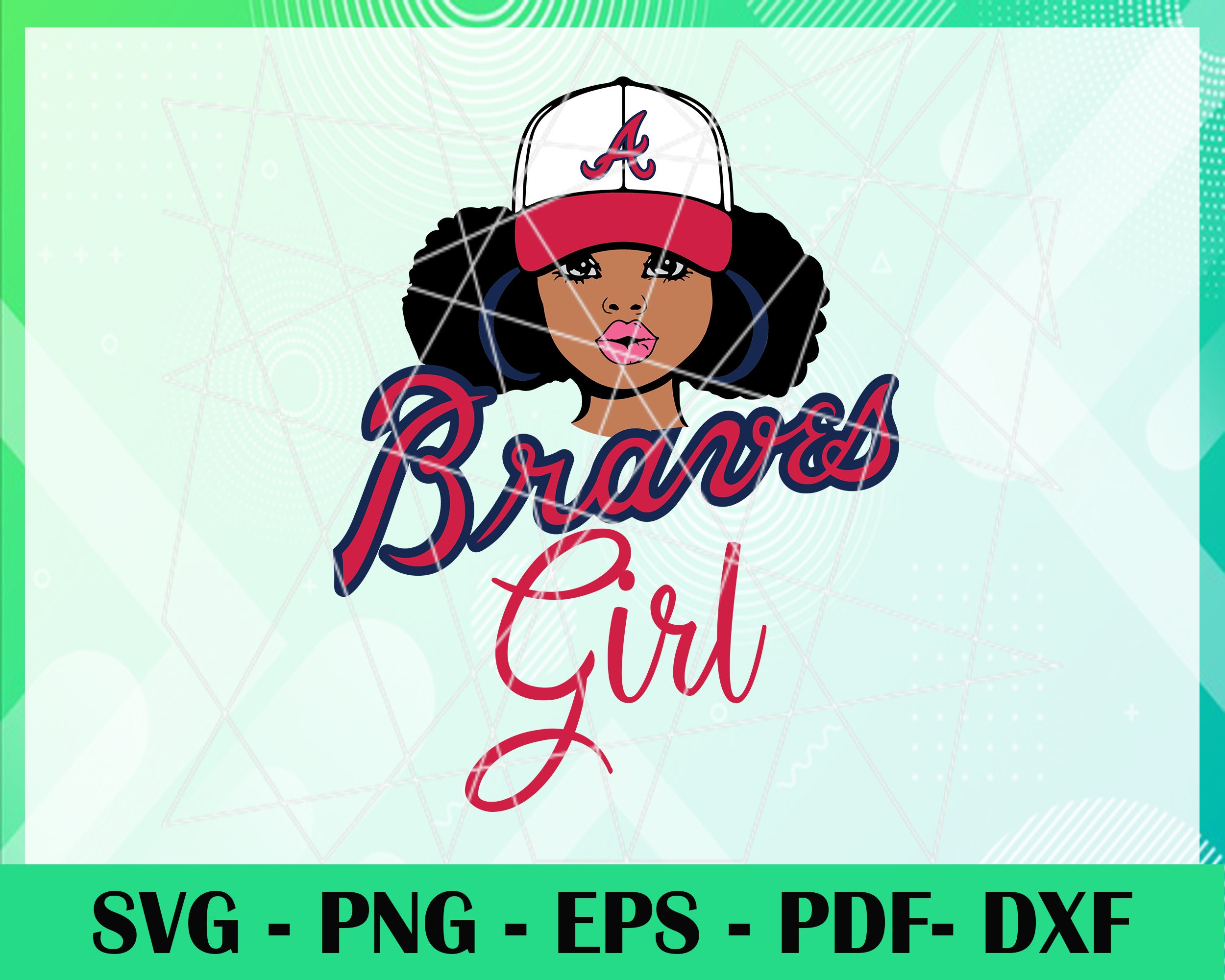 Atlanta Braves Girl SVG Atlanta Braves png Atlanta Braves | Etsy