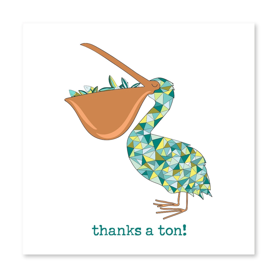 Thanks A Ton! | Thank You Card - Etsy
