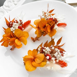 Boho Boutonniere for Fall Autumn Wedding, Dried Flower Groom Buttonhole ...