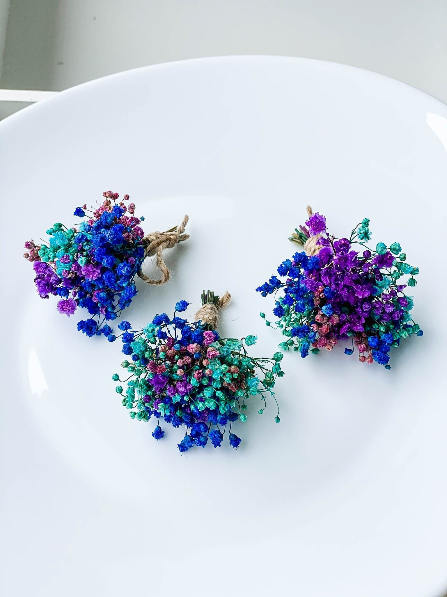 Blue Dried Gypsophilia Flowers Natural Babys Breath Bouquet - Etsy