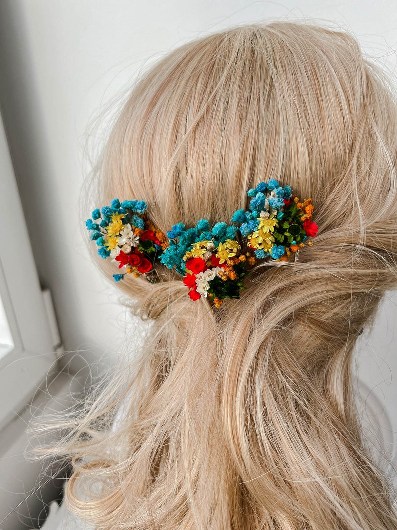 Wildflower Wedding Hair Pin, Dried Gypsophila Floral Piece - Etsy