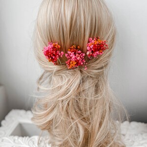 Dried Flower Hair Pins, Fall Autumn Wedding Flower Hairpins, Gypsophila ...