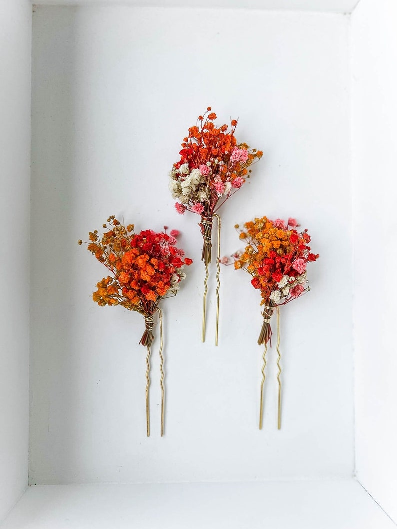 Dried Flower Hair Pins Fall Autumn Wedding Flower Hairpins - Etsy
