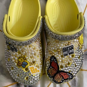 Adult-diamonds & Pearls-custom Embellished Crocs 100% Customizable - Etsy