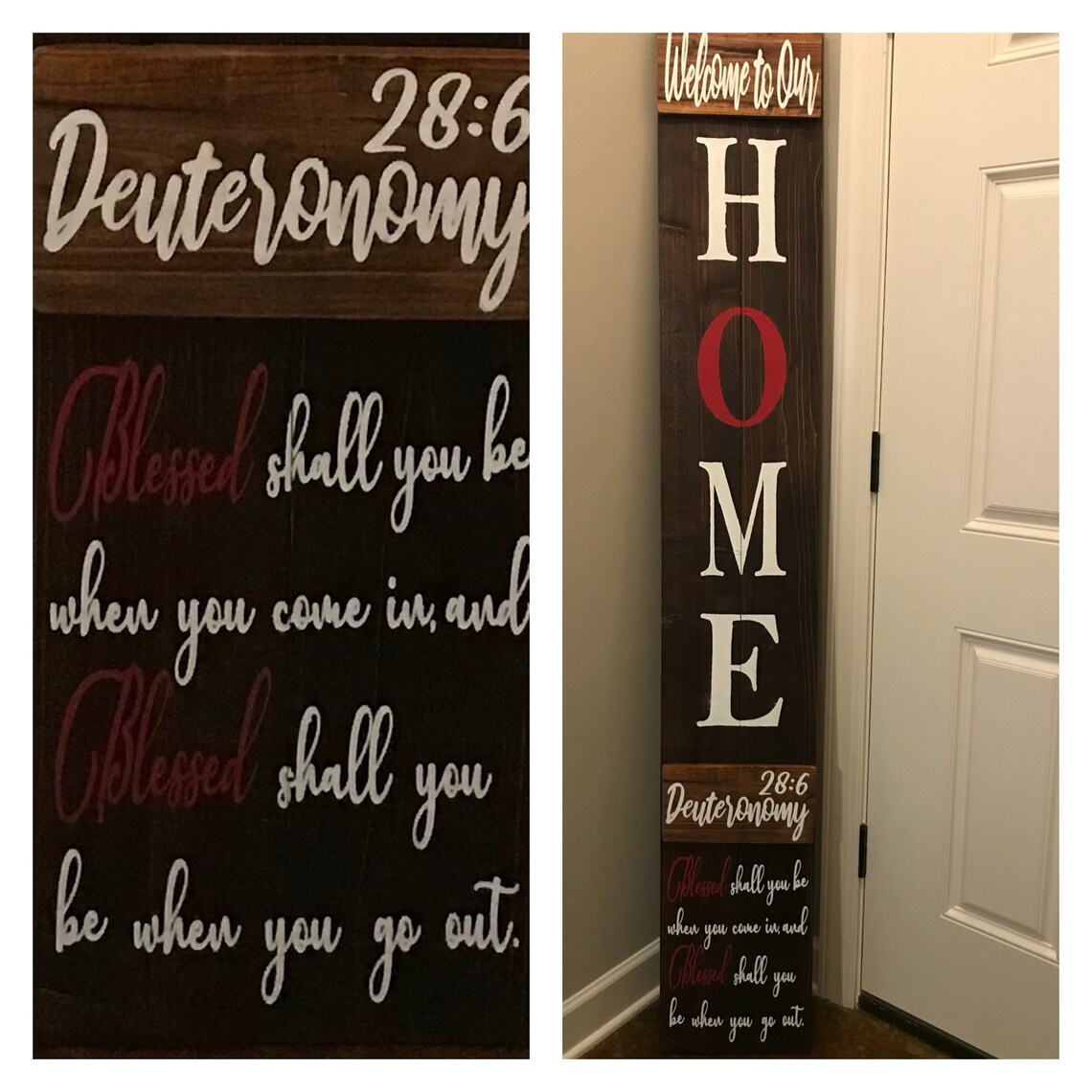 Welcome Front Door Scripture Sign - Etsy
