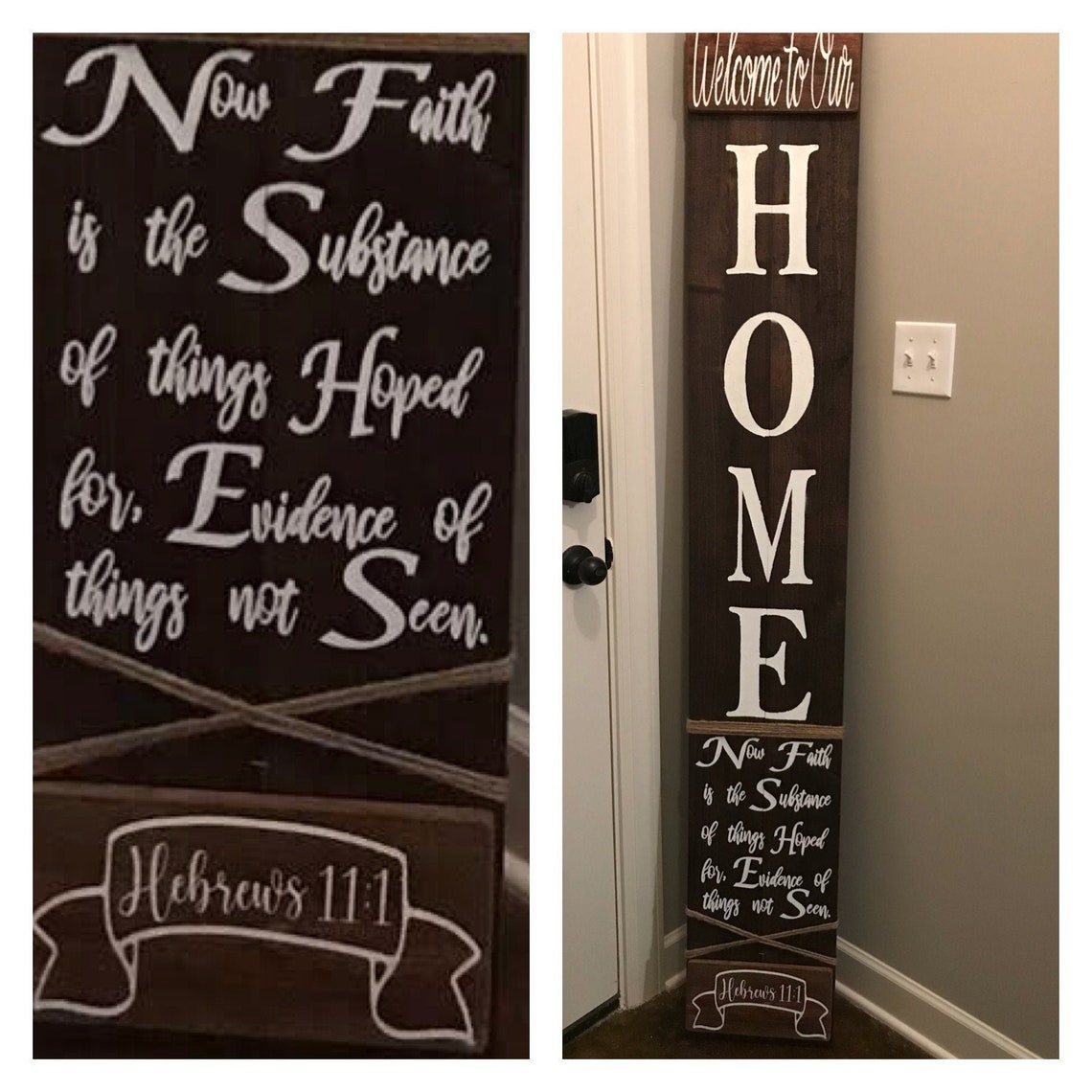 Welcome Front Door Scripture Sign - Etsy