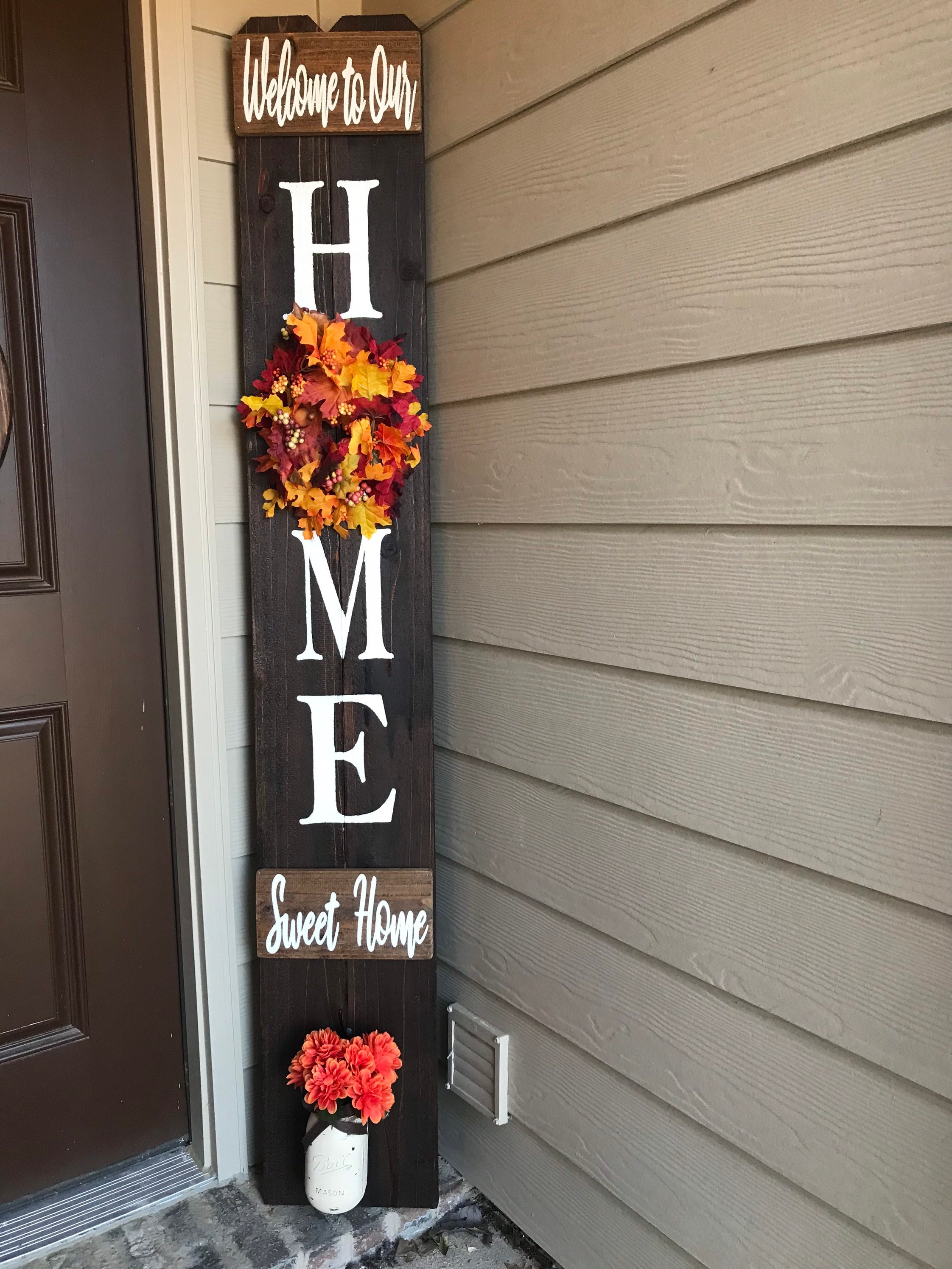 Welcome Front Door FALL Lighted Sign - Etsy