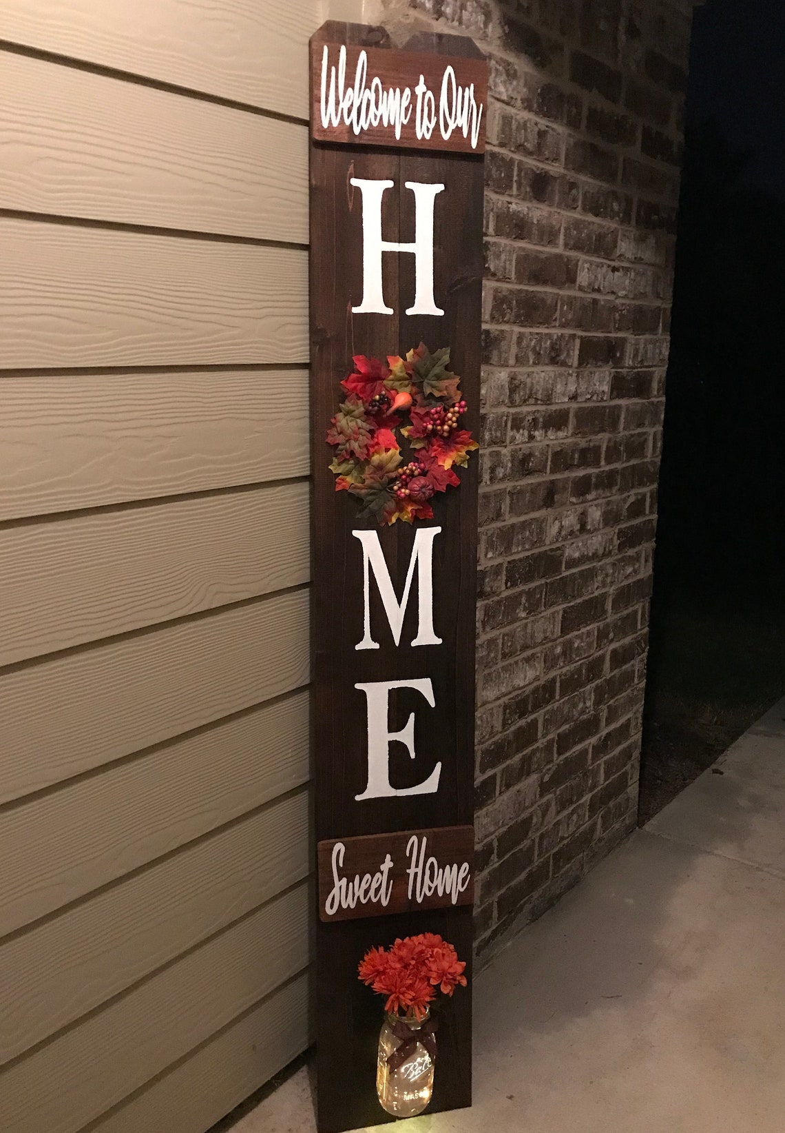 Welcome Front Door Lighted Sign | Etsy