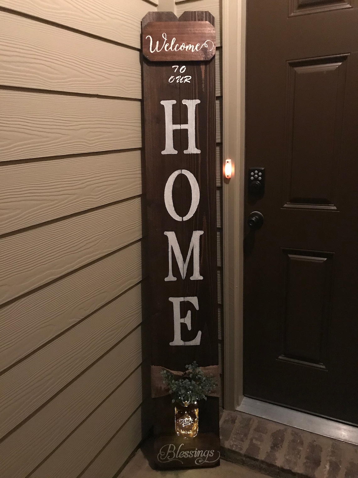 Welcome Front Door Lighted Sign | Etsy