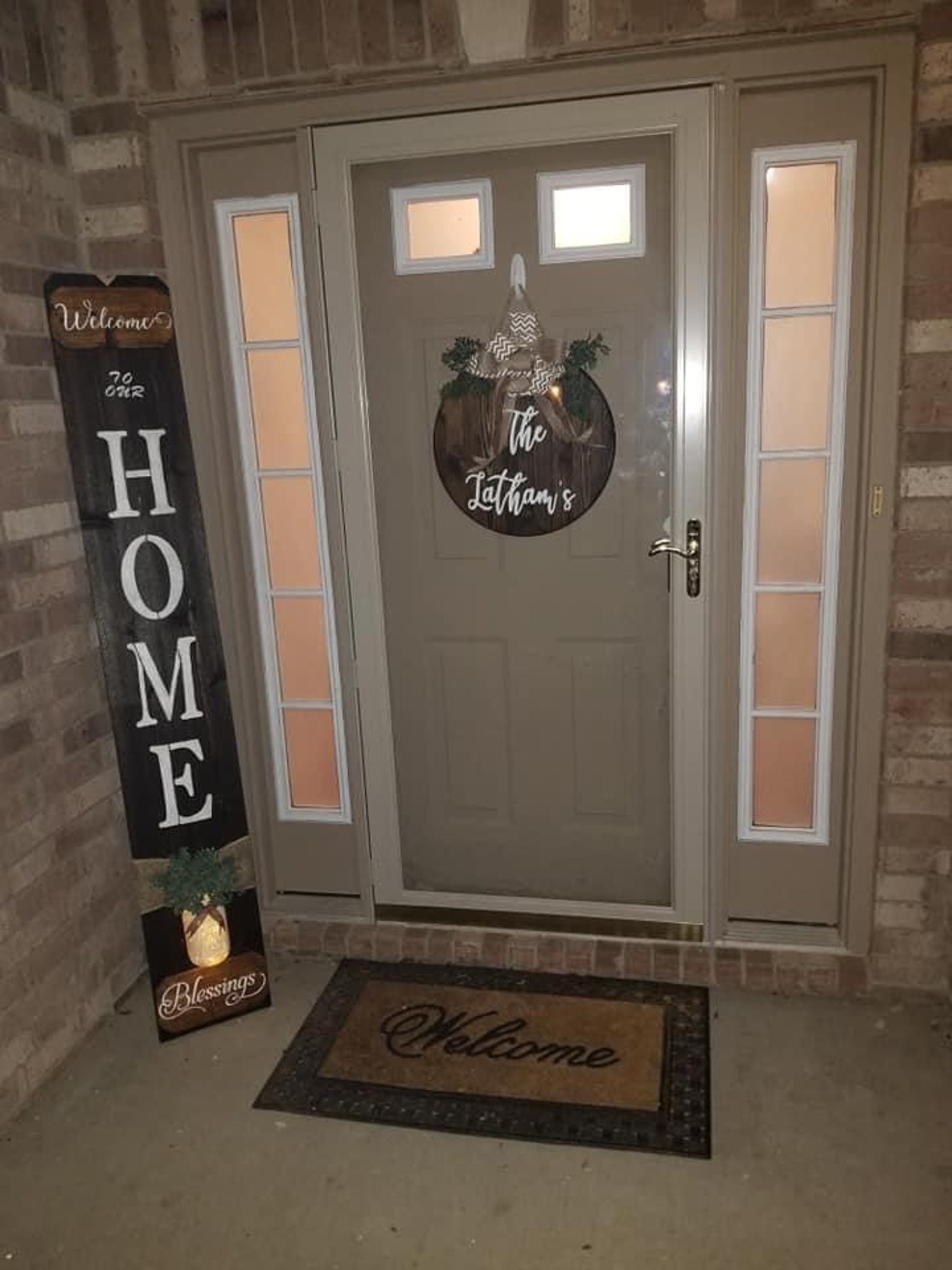 Welcome Front Door Lighted Sign - Etsy