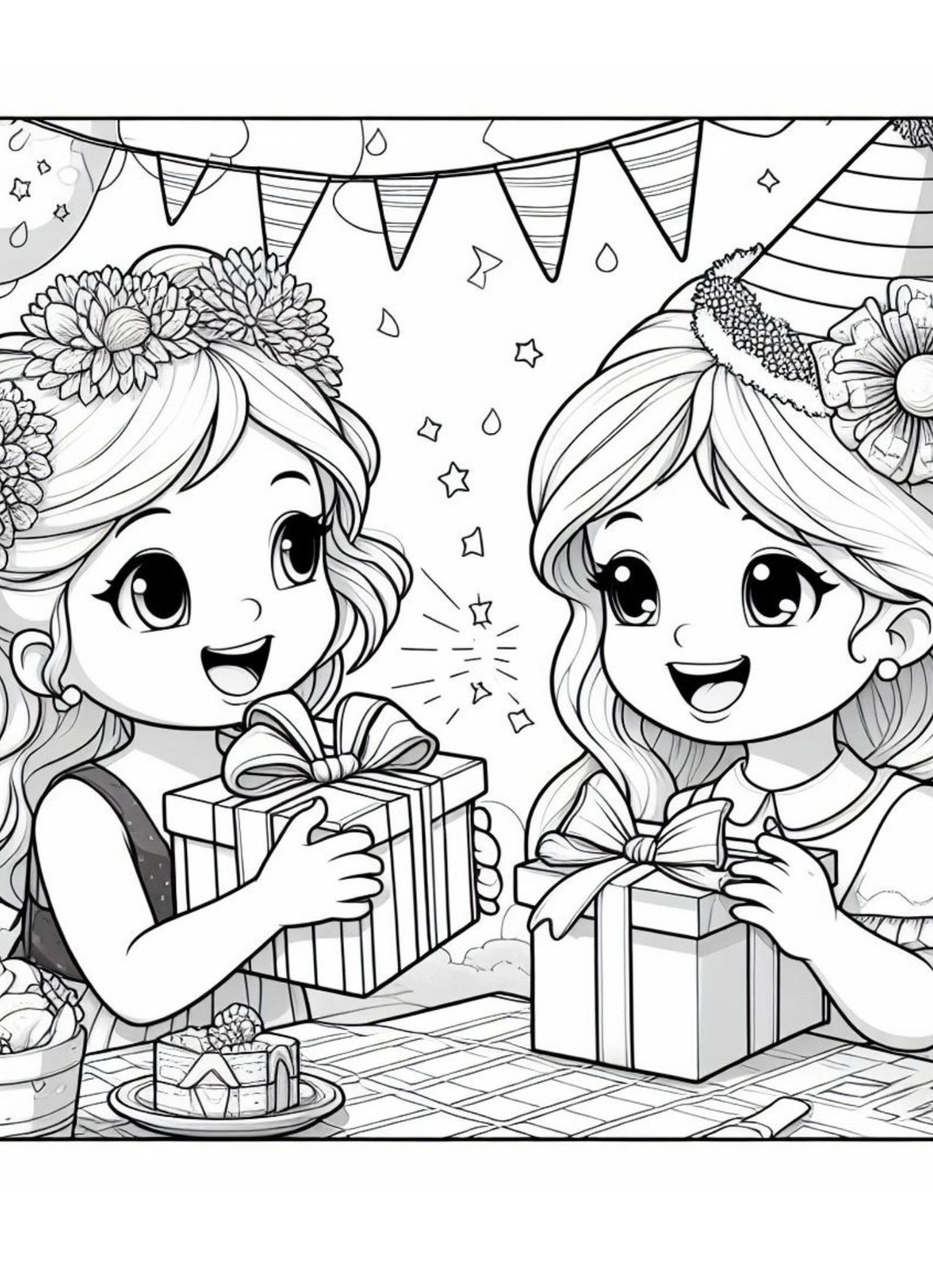 The Birthday Party Colouring Pages 5 Colouring Pages for Kids Colouring ...