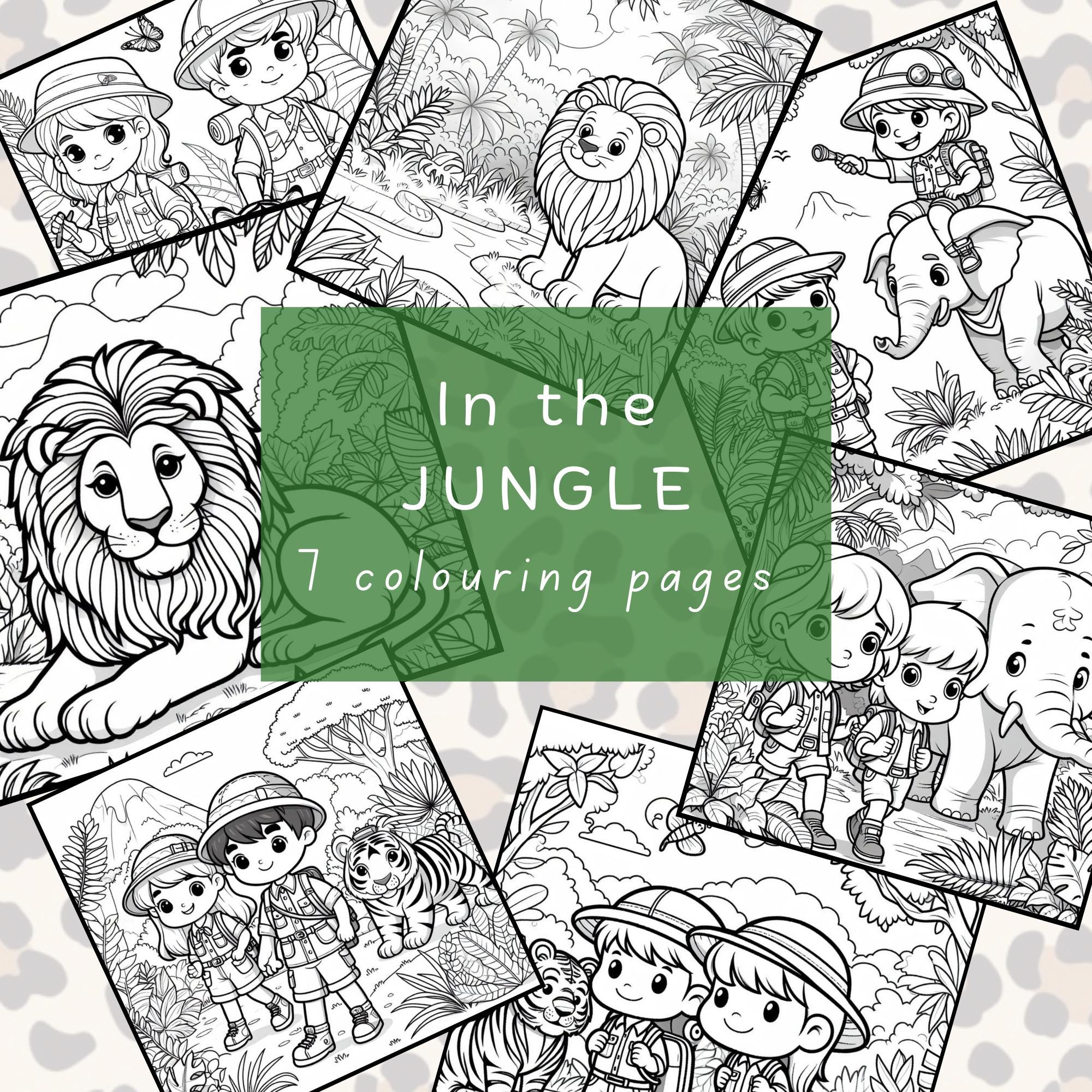 In the Jungle Colouring Pages | 7 Jungle Colouring Pages | Colouring ...