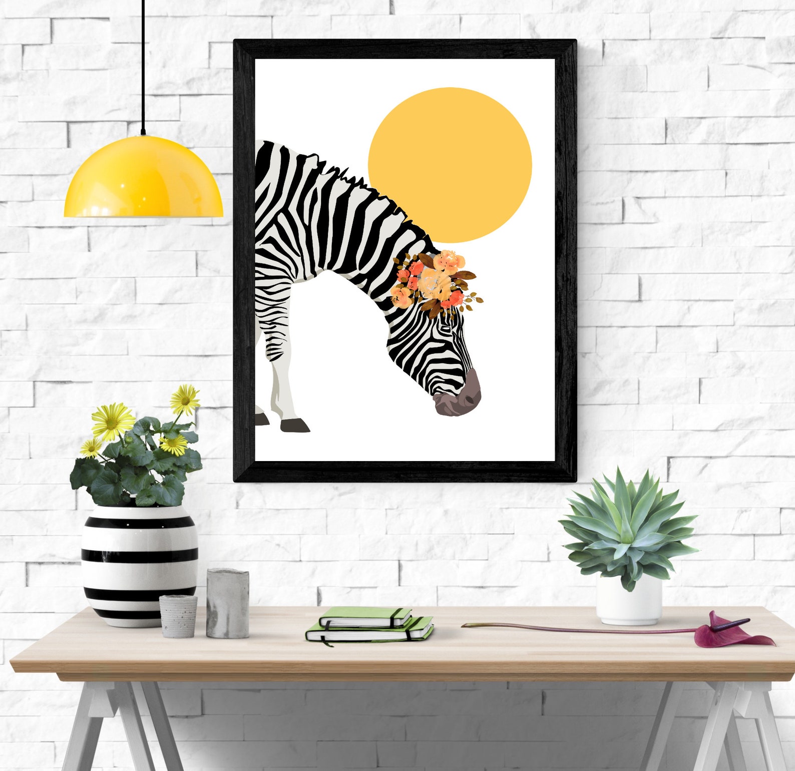 Zebra Art Print | Printable Zebra Wall Art | Cute Quirky Zebra Wall ...