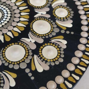 Hand Painted Cream Beige Gold Mandala | Home Decor Accessory | Mandala ...
