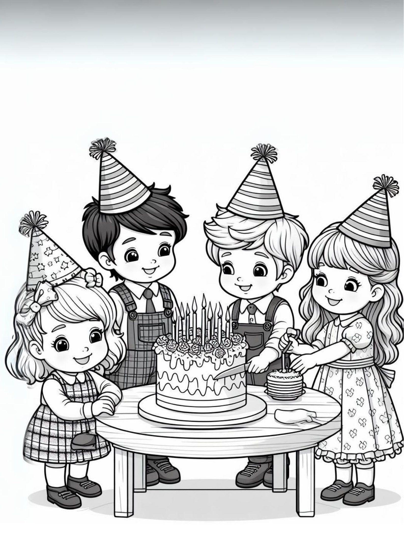 The Birthday Party Colouring Pages 5 Colouring Pages for Kids Colouring ...