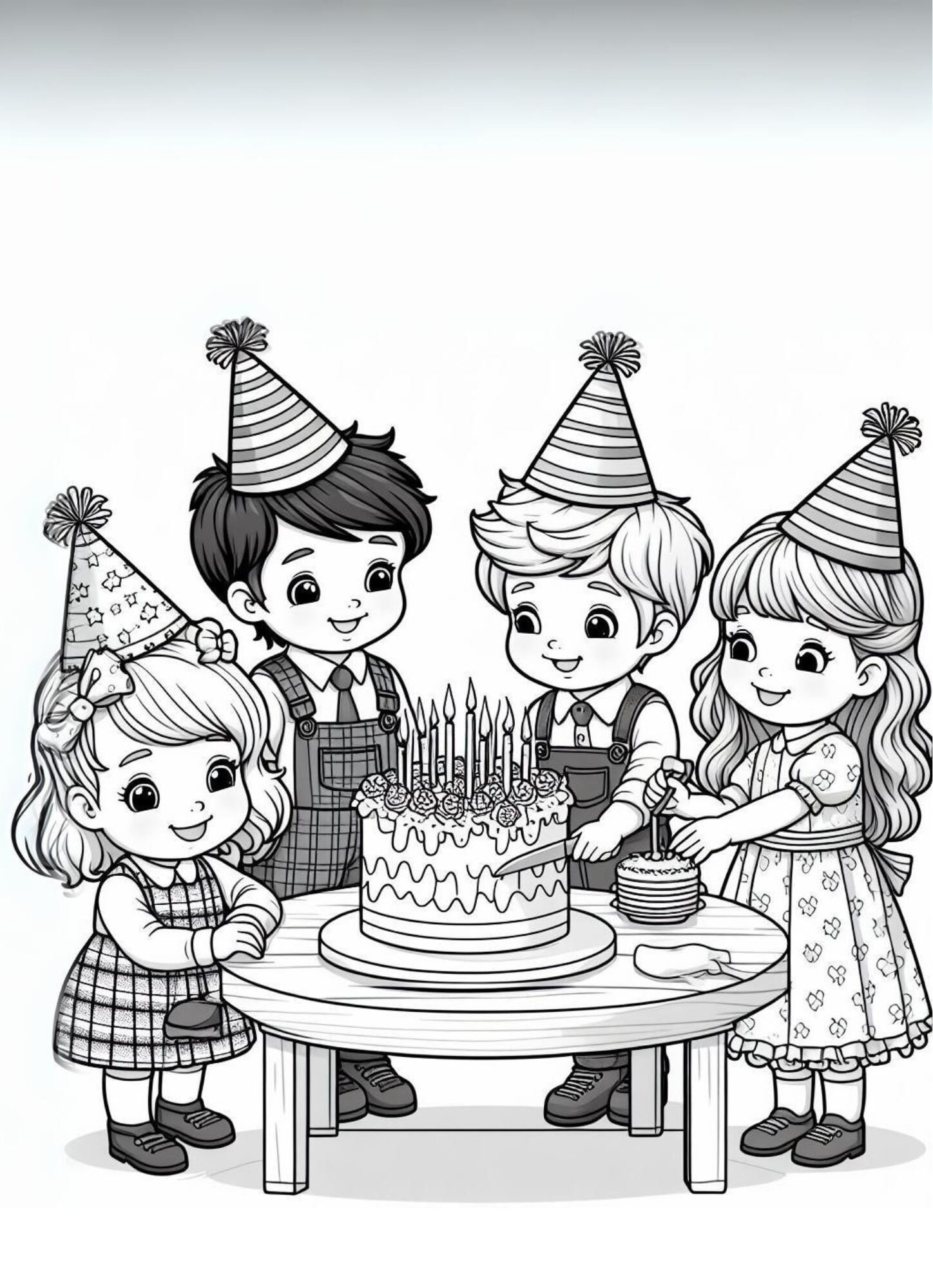 The Birthday Party Colouring Pages 5 Colouring Pages for Kids Colouring ...