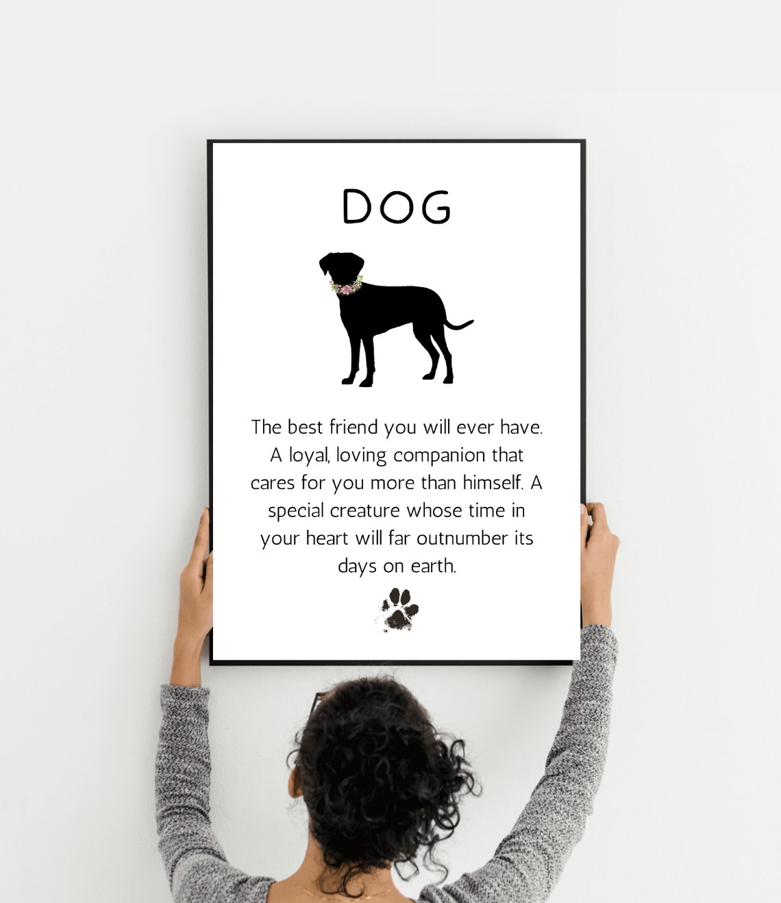 Dog Definition Wall Art | Dog Lover Quote | Dog Quote Poster | Gift for ...