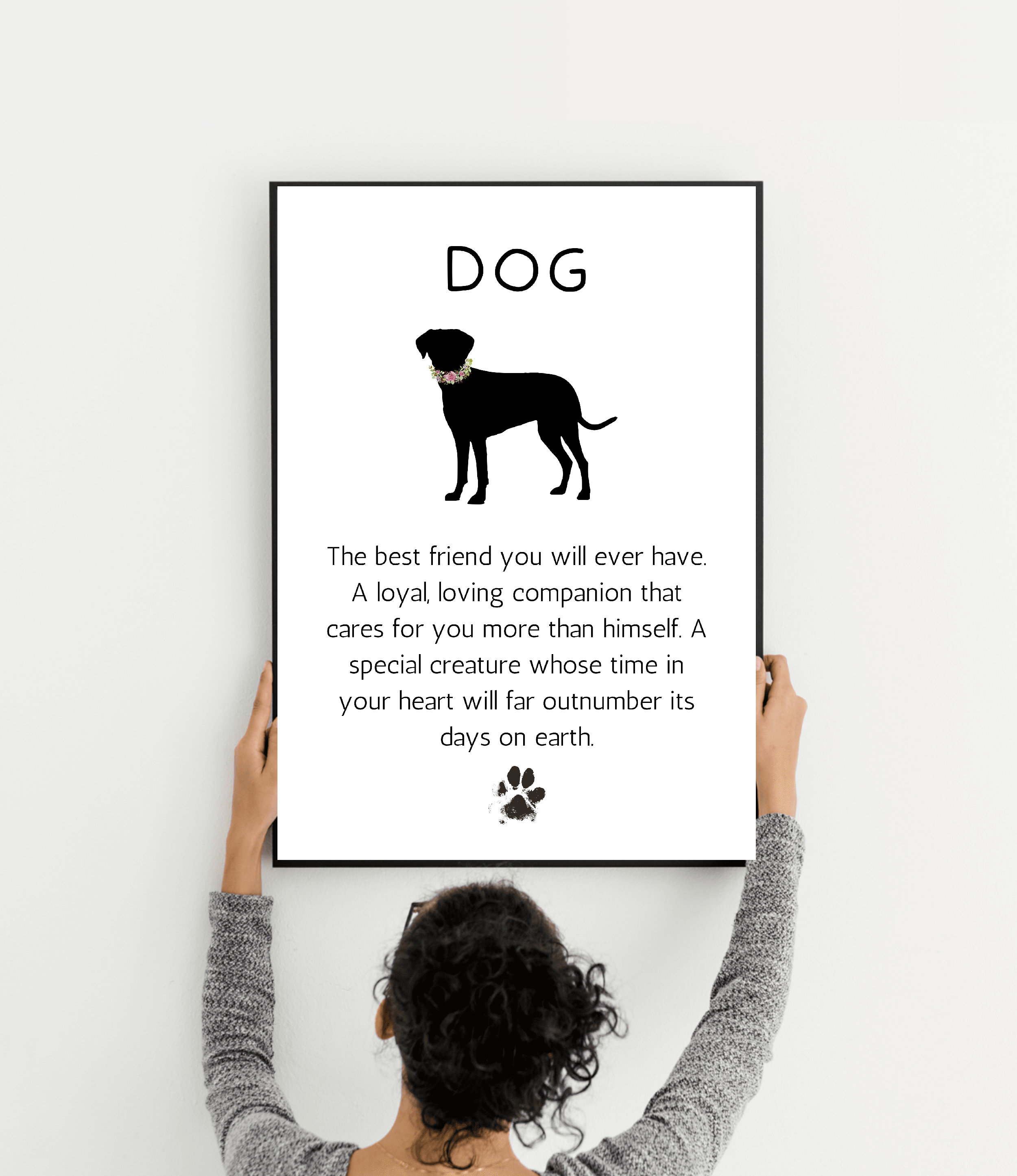 Dog Definition Wall Art | Dog Lover Quote | Dog Quote Poster | Gift for ...