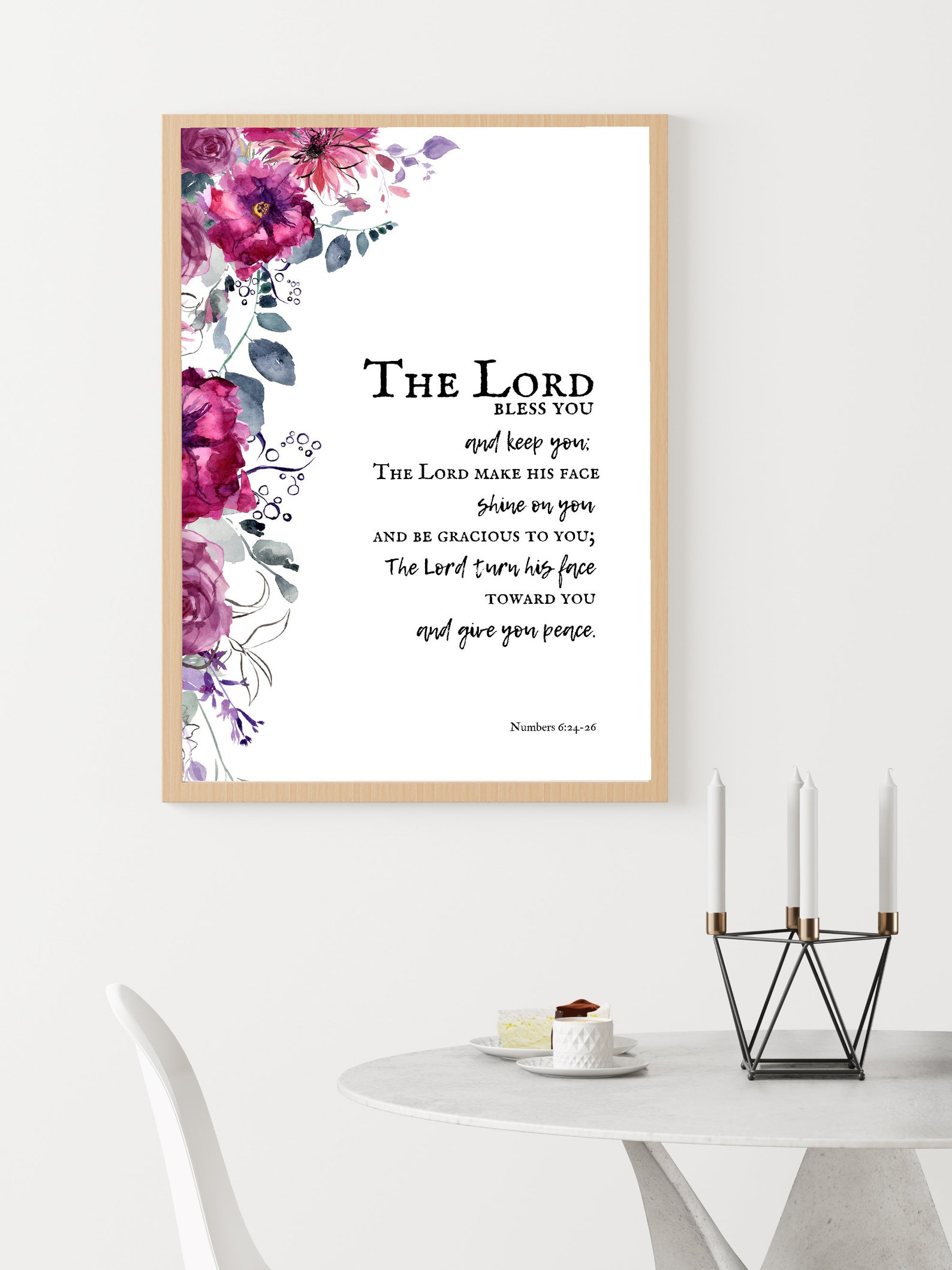 The Lord Bless You and Keep You Numbers 6:24-26 Christian Wall Art ...