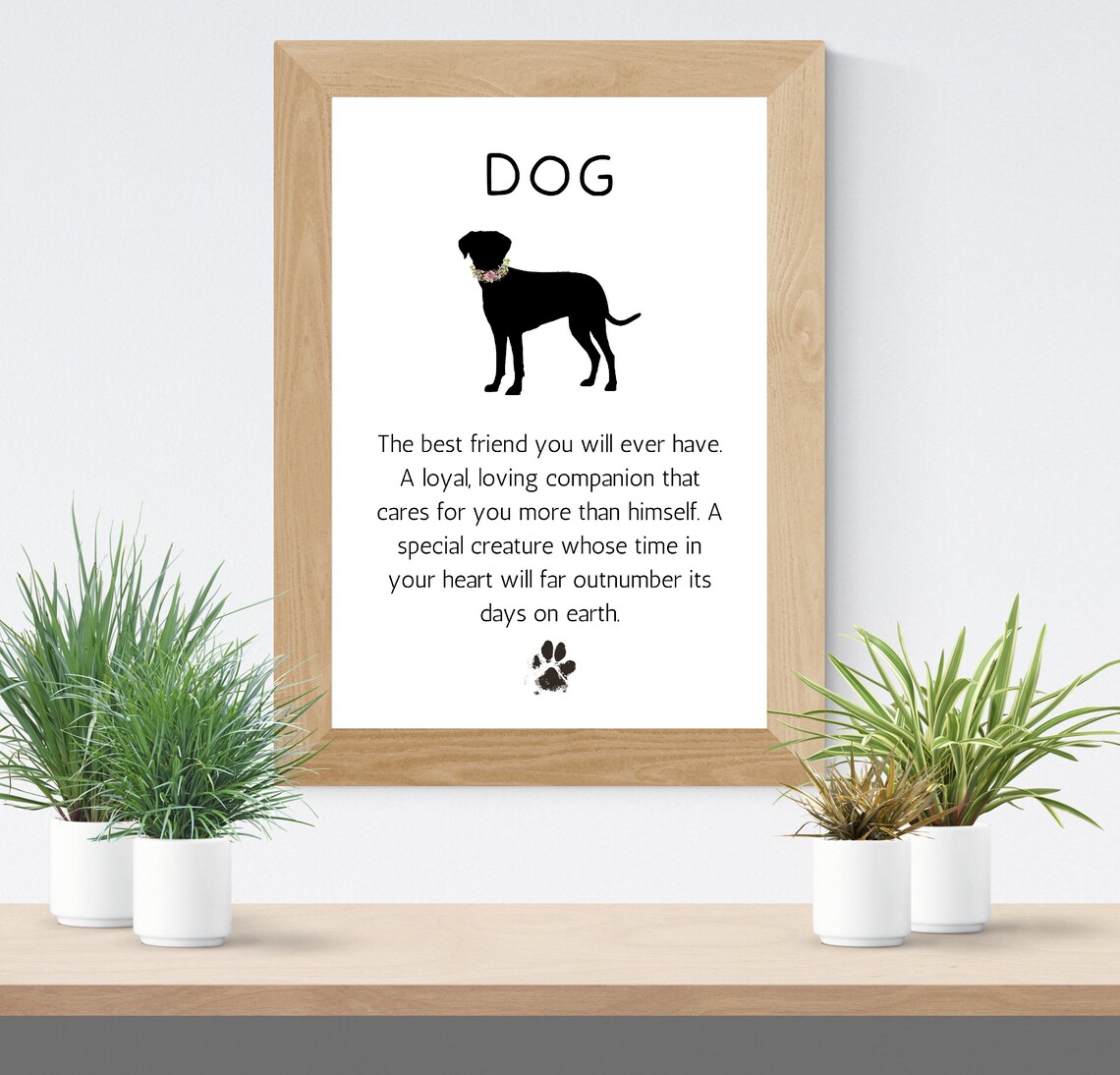 Dog Definition Wall Art | Dog Lover Quote | Dog Quote Poster | Gift for ...
