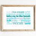Ocean Beach Summer Typography Poster| Coastal and Tropical Wall Decor ...