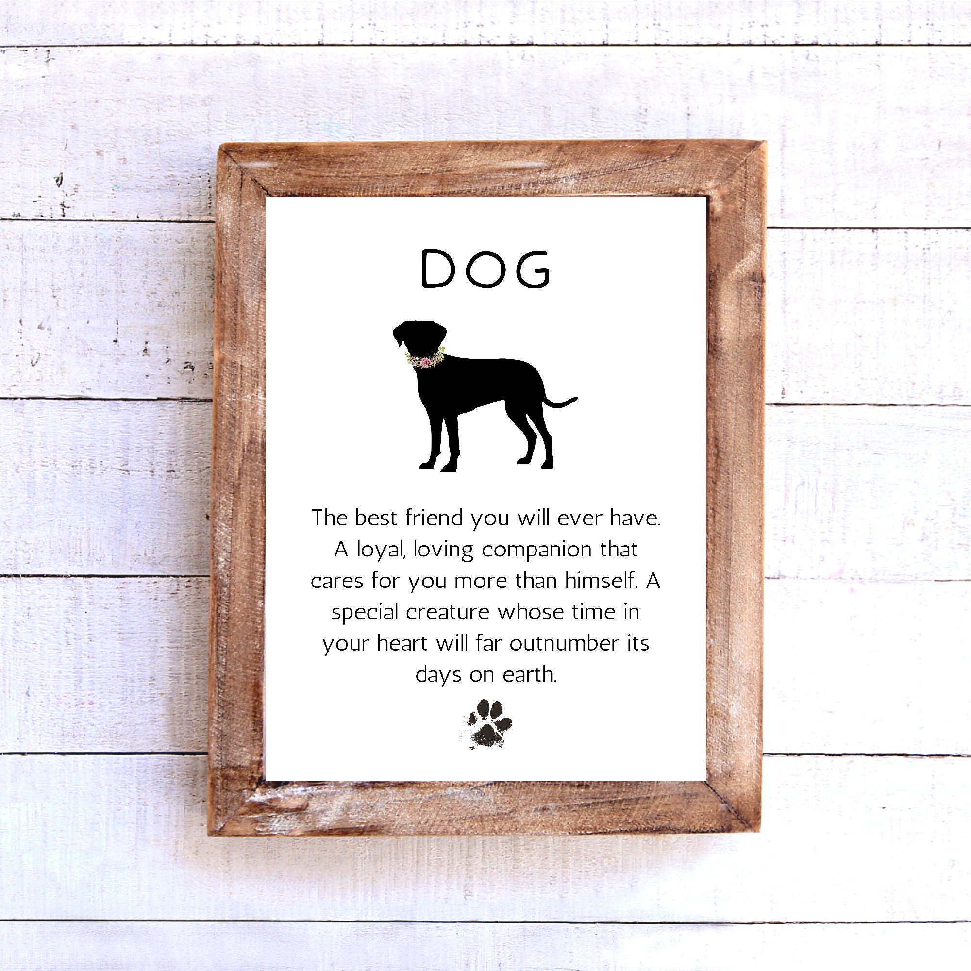Dog Definition Wall Art | Dog Lover Quote | Dog Quote Poster | Gift for ...