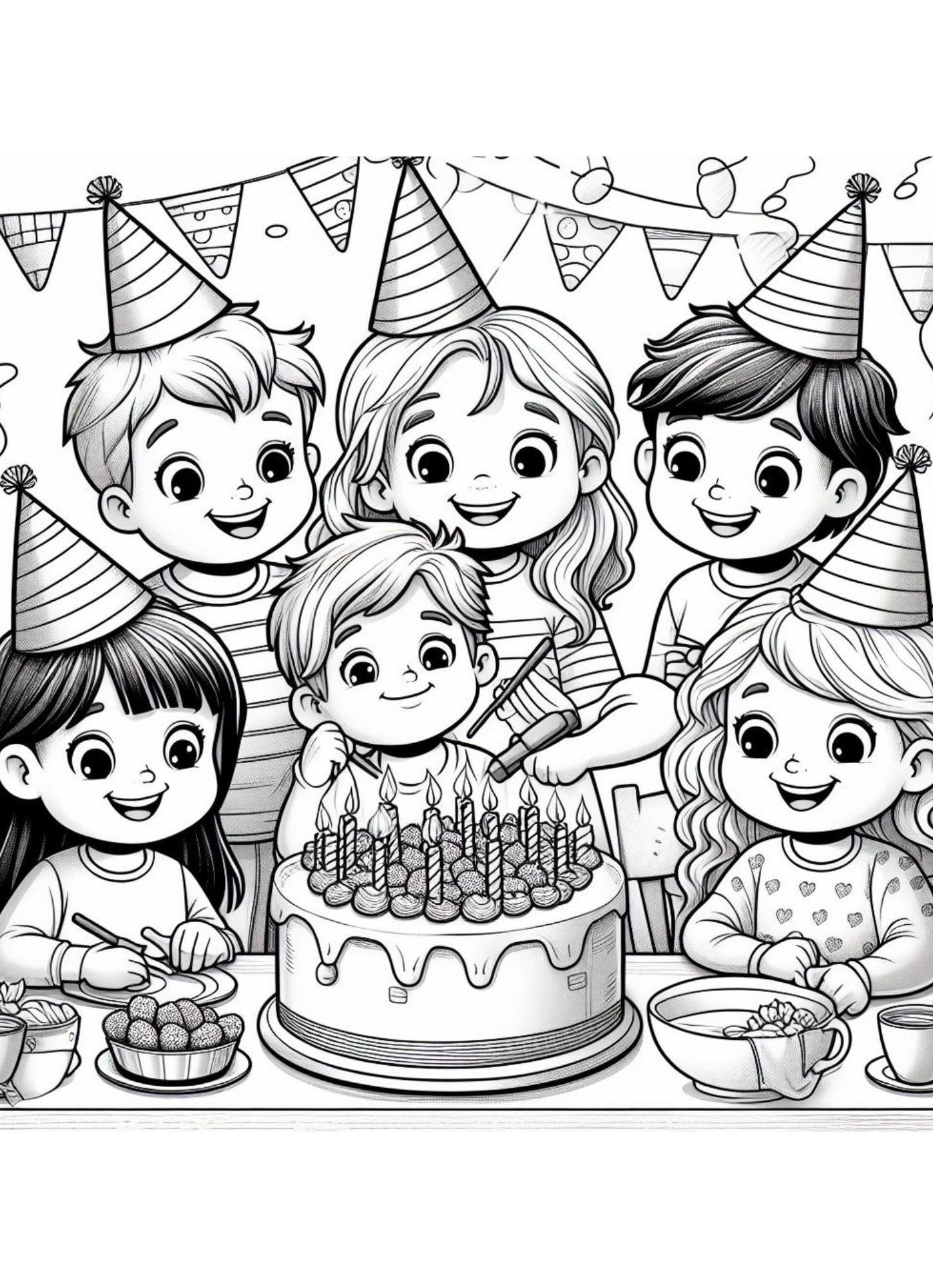 The Birthday Party Colouring Pages 5 Colouring Pages for Kids Colouring ...