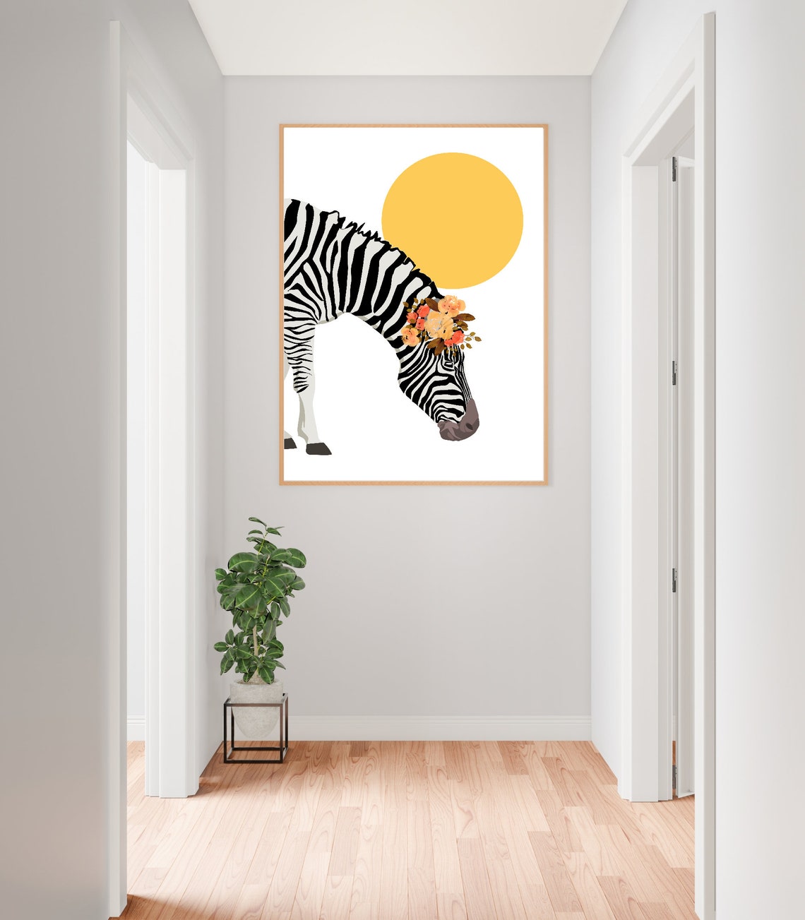 Zebra Art Print | Printable Zebra Wall Art | Cute Quirky Zebra Wall ...