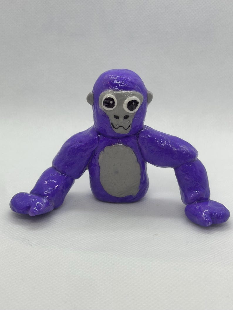 Gorilla Tag Purple Gorilla 2” Polymer Clay Figurine Custom Handmade ...