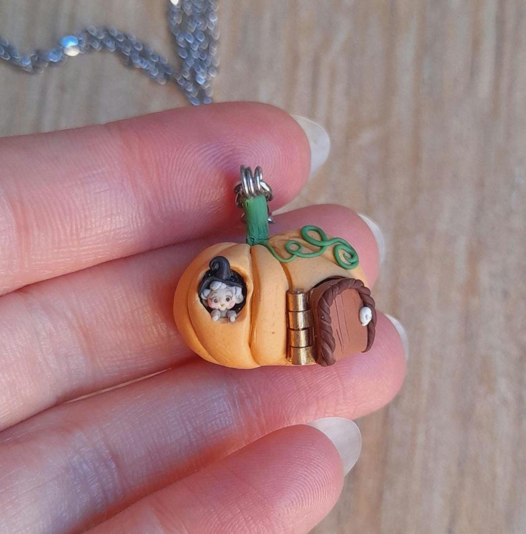 Necklace Necklace Dollhouse Pumpkin House Pumpkin Witch Witch Owl ...