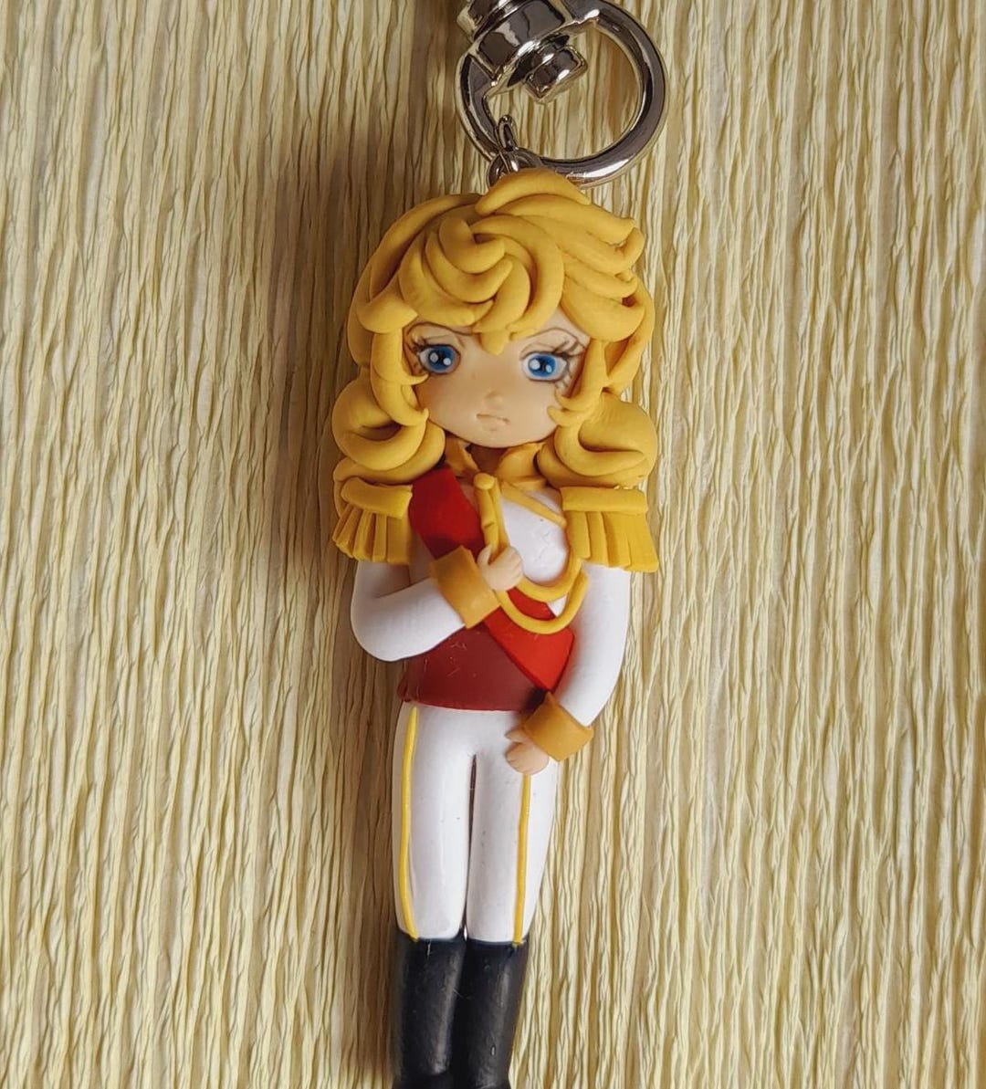 Keychain Keychain Lady Oscar Figure Anime Clay Old Vintage Cartoon ...