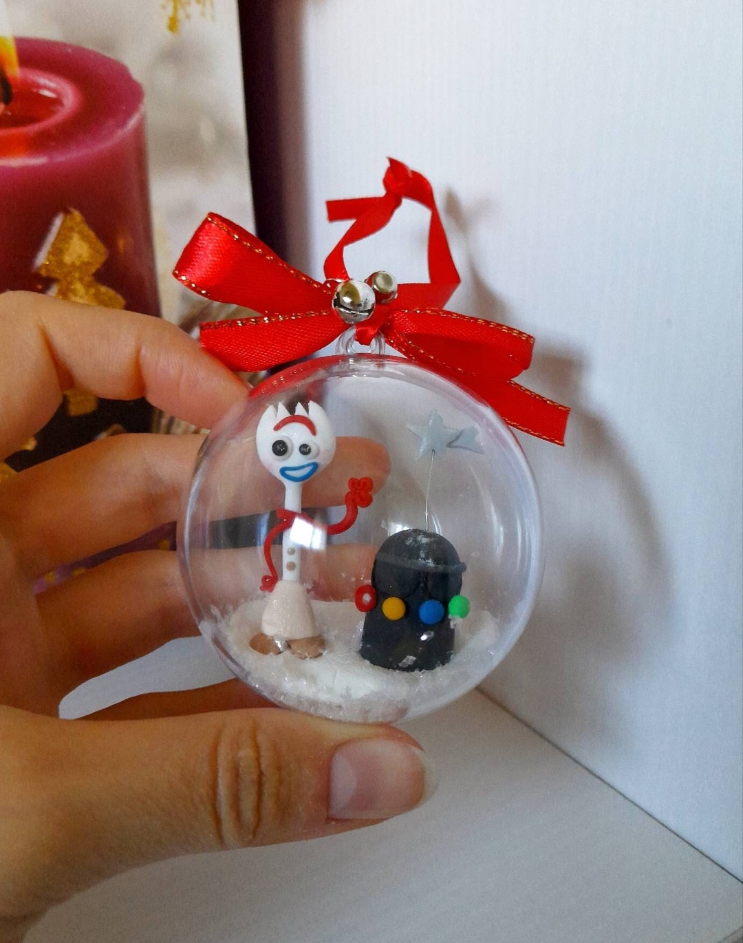 Christmas Bauble Ball Bauble Gift Xmas Anime Polymer Clayvintage Nerd ...