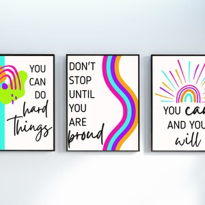 Growth Mindset Posters | Inspirational Teacher Wall Art | Digital ...