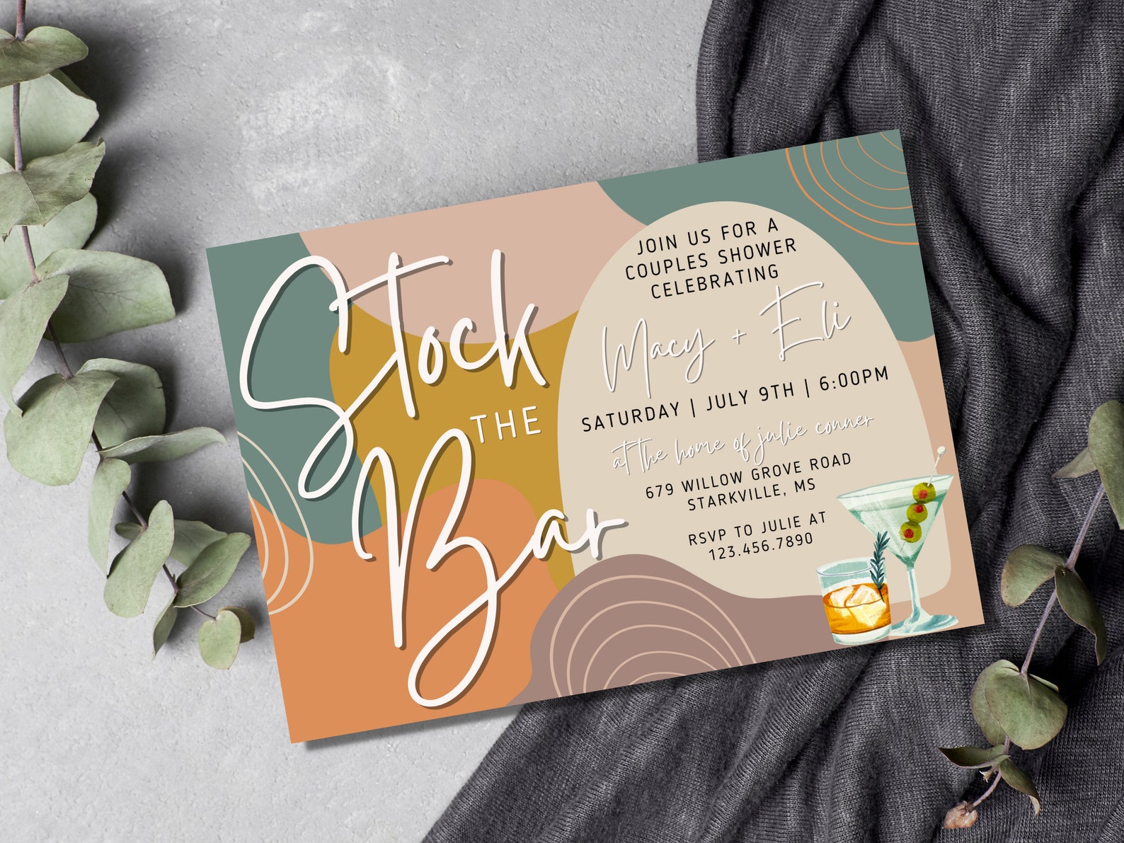 Editable Printable Stock the Bar Invitation | Couples Shower Invitation ...