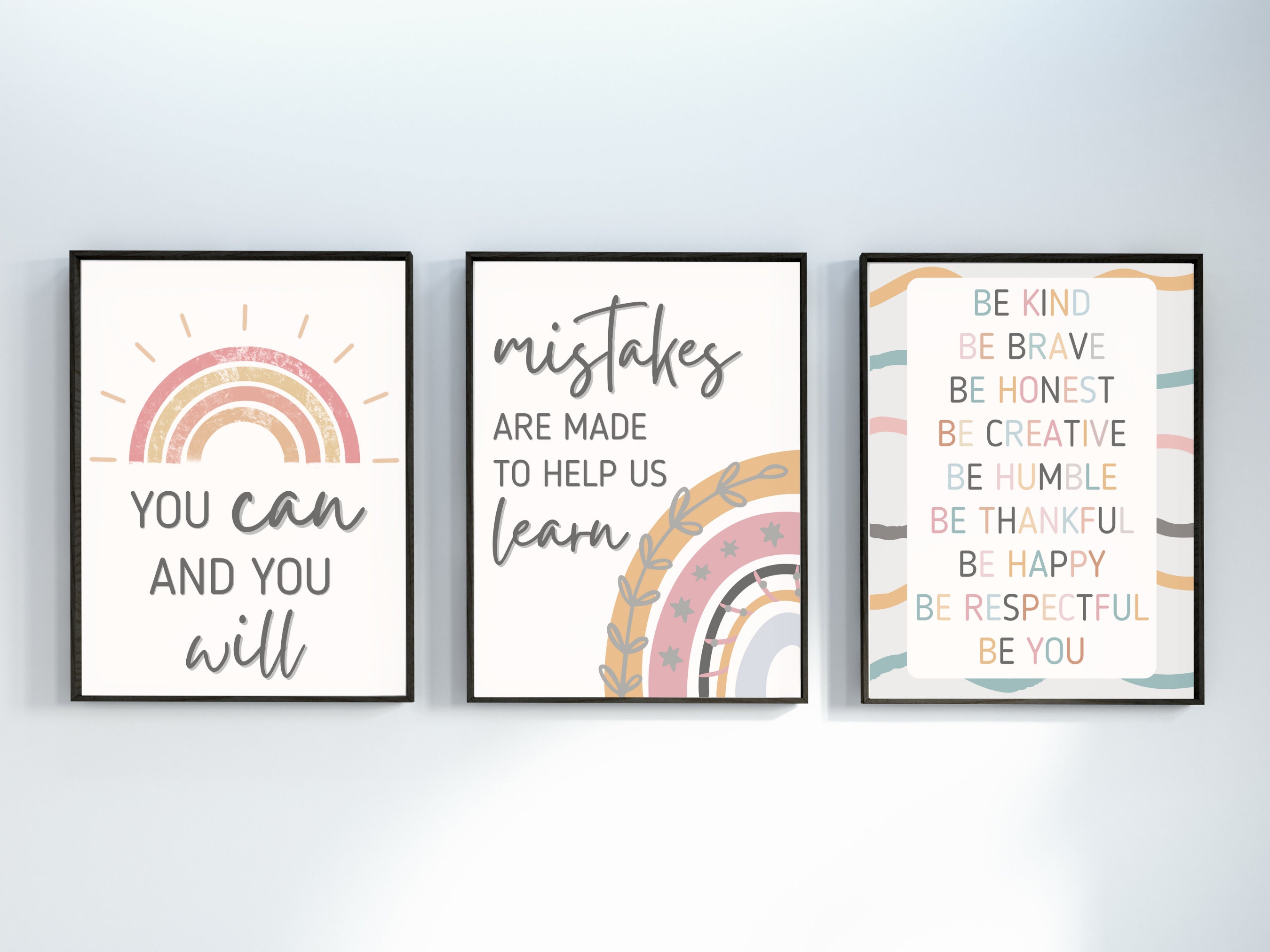 Inspirational Teacher Wall Art Classroom Art Gift for Teacher Growth ...