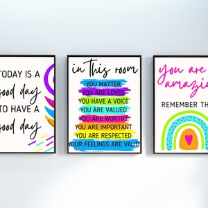 Growth Mindset Posters | Inspirational Teacher Wall Art | Digital ...
