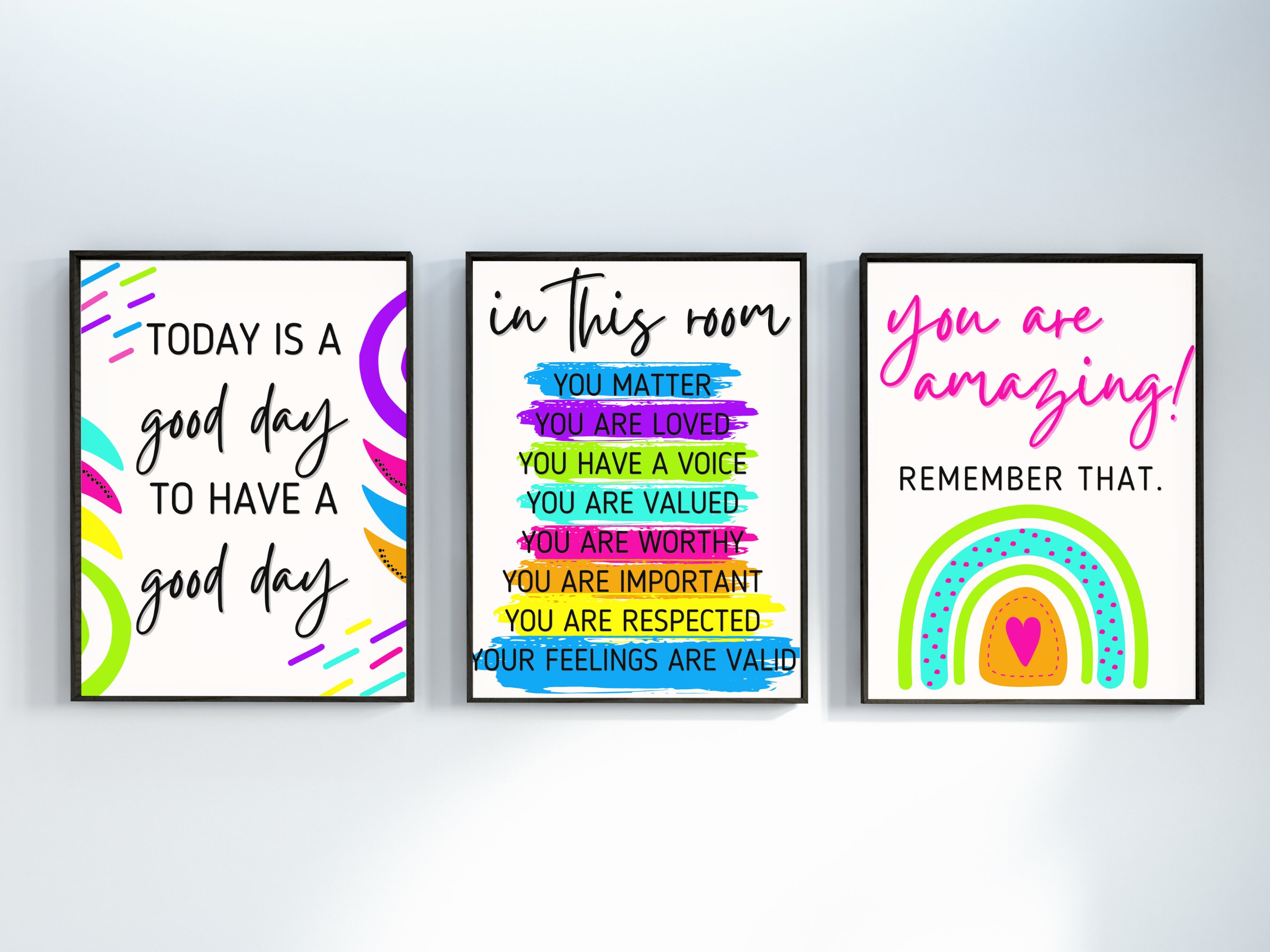 Growth Mindset Posters Inspirational Teacher Wall Art Digital Printable ...